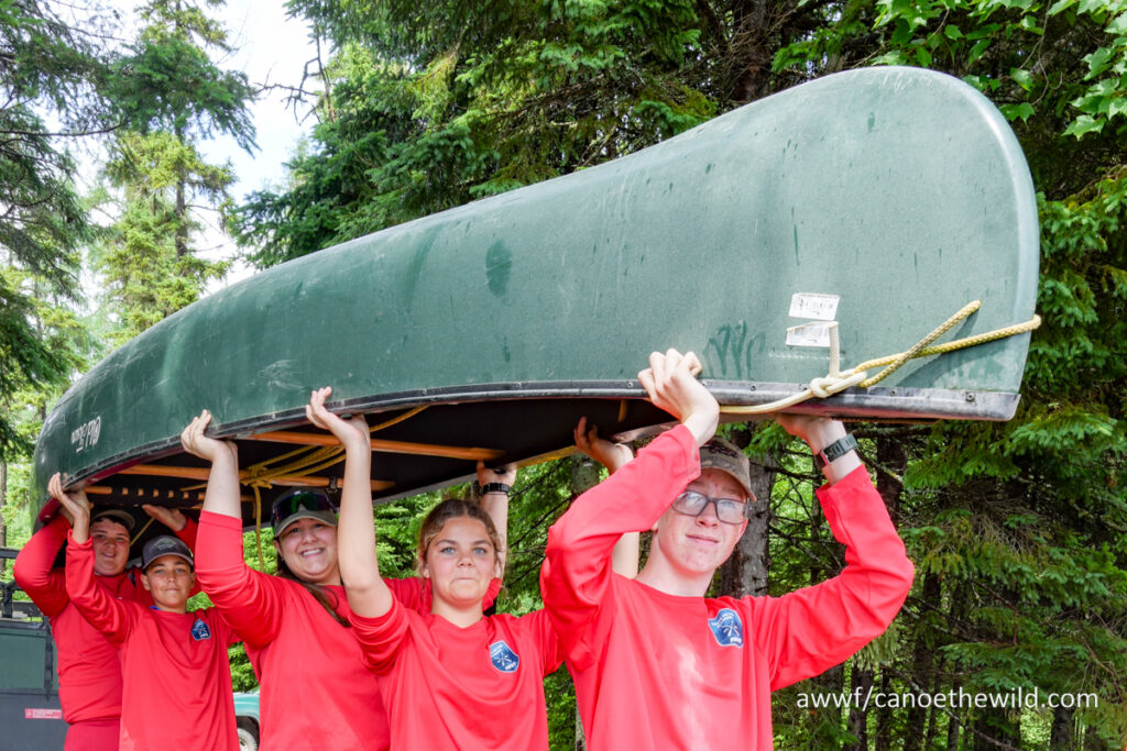AWWF Youth Trip teamwork - Canoe the Wild